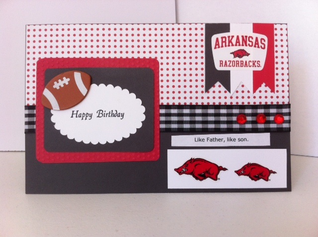 HogSnaps: Like Father, like Son. Razorback birthday card.