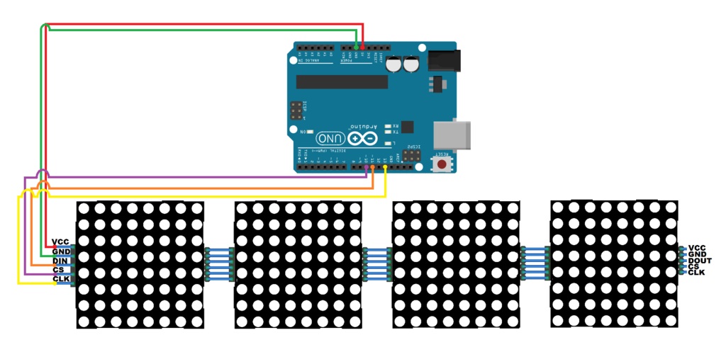 Display matricial 8x8 con Arduino SPI y MAX7219 ~ ARCA ELECTRÓNICA
