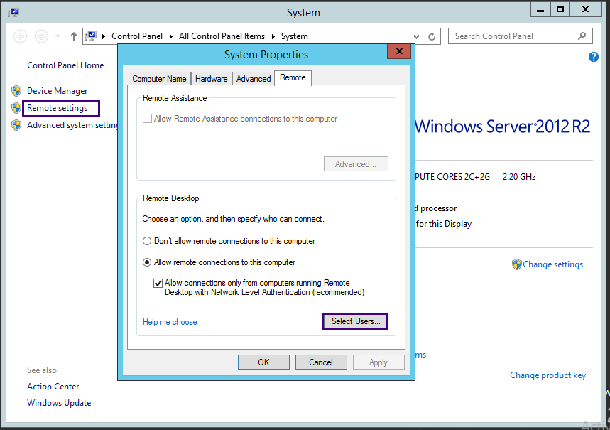 Konfigurasi RDP ( Remote Desktop Protocol ) Windows Server 2012 ...