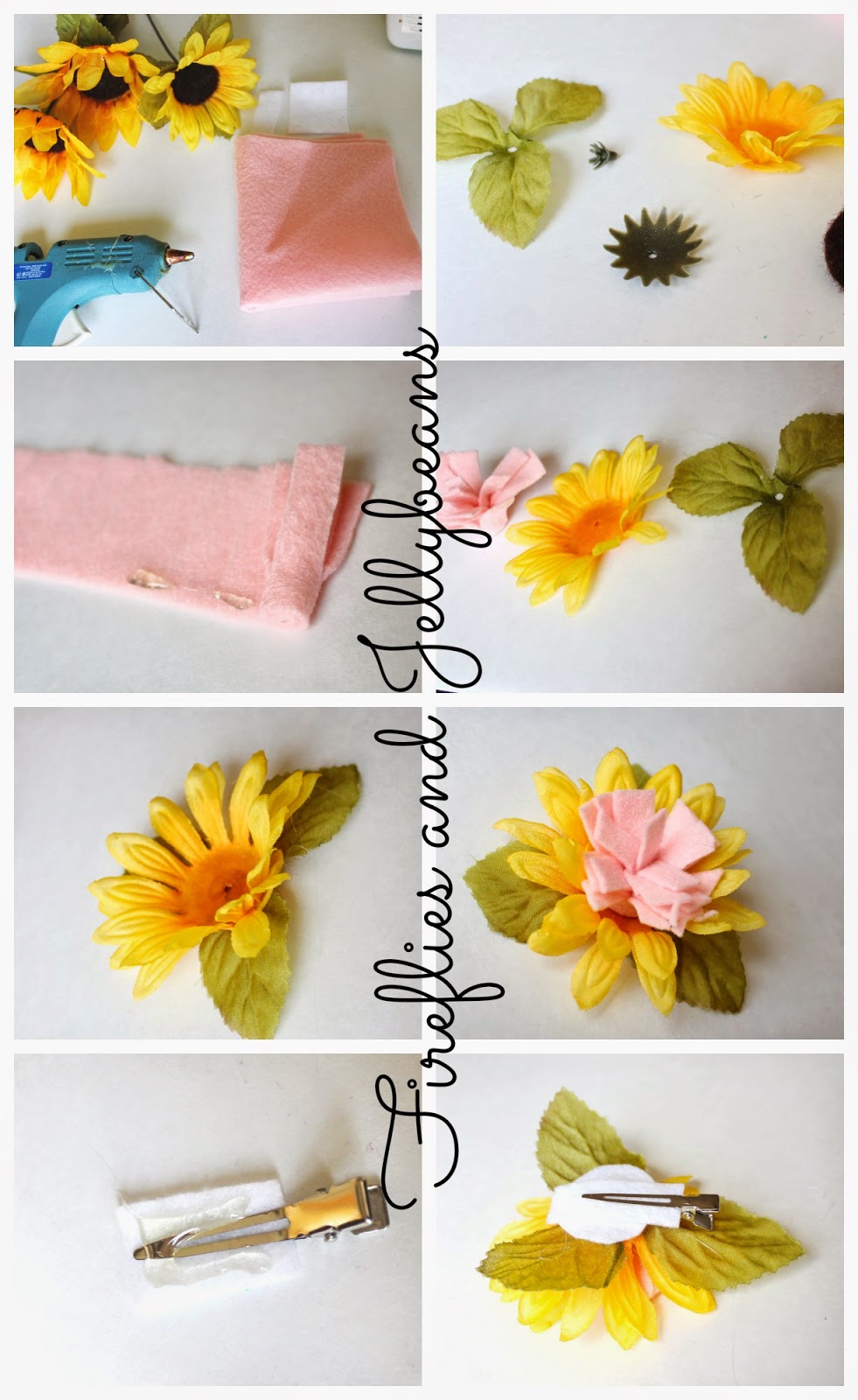 Fireflies and Jellybeans: 3 Easy DIY 5 Minute Hair Clips {Tutorial}
