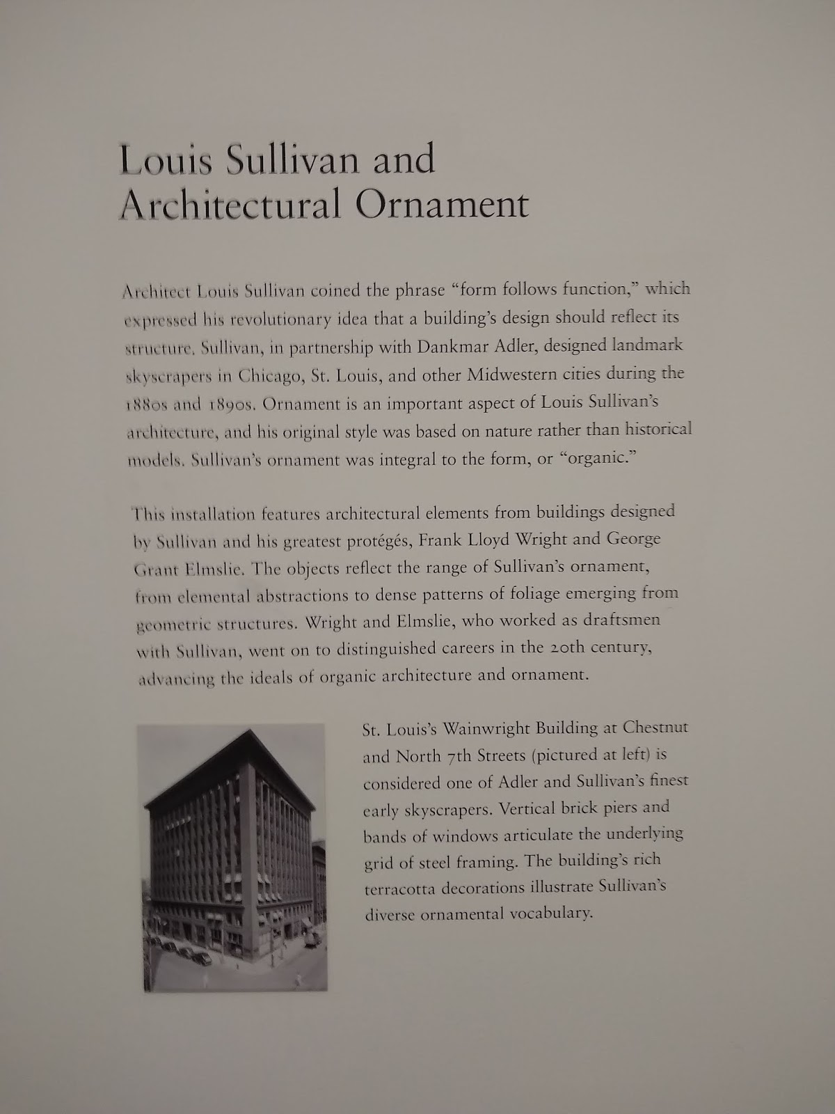 Traversing the Trails: Louis Sullivan Ornamentation