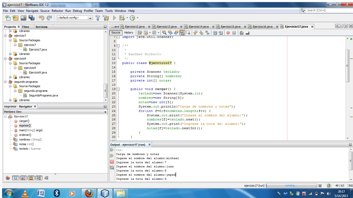 PROYECTO JAVA FACIL: REALIZAR UN PROGRAMA QUE PERMITA INGRESARLOS ...