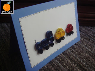 Life's little treasures: Quilled train - Birthday boy card
