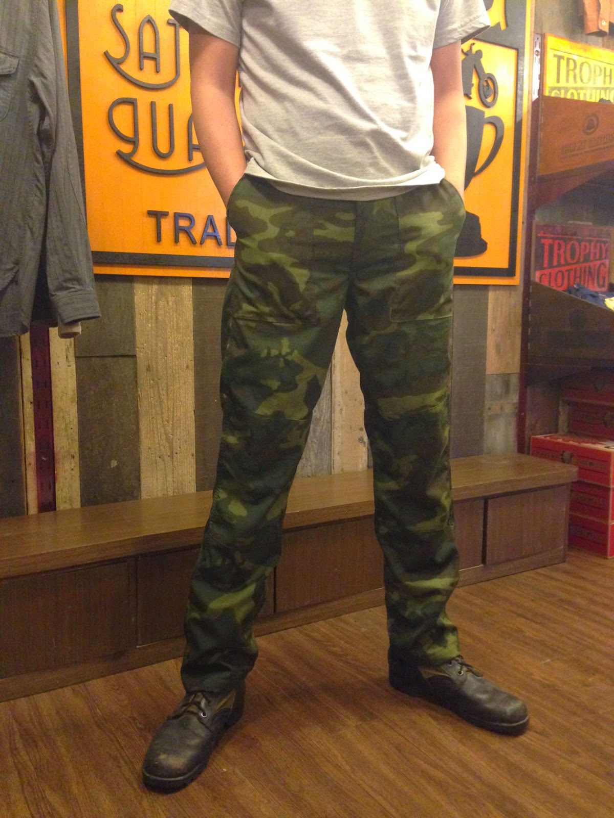 MIMURA YOKO: ARVN ERDL JACKET AND TROUSERS, TIGHT FIT CUTTING