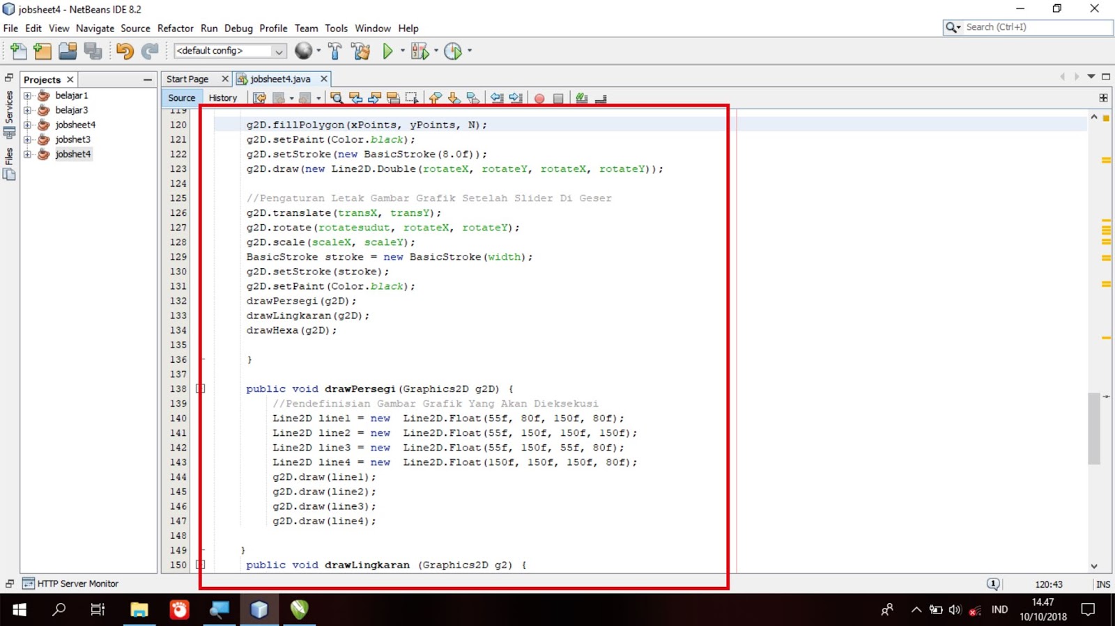 Hasan Ali: MEMBUAT GAMBAR GRAFIK BERGERAK MENGGUNAKAN JAVA PADA NETBEANS