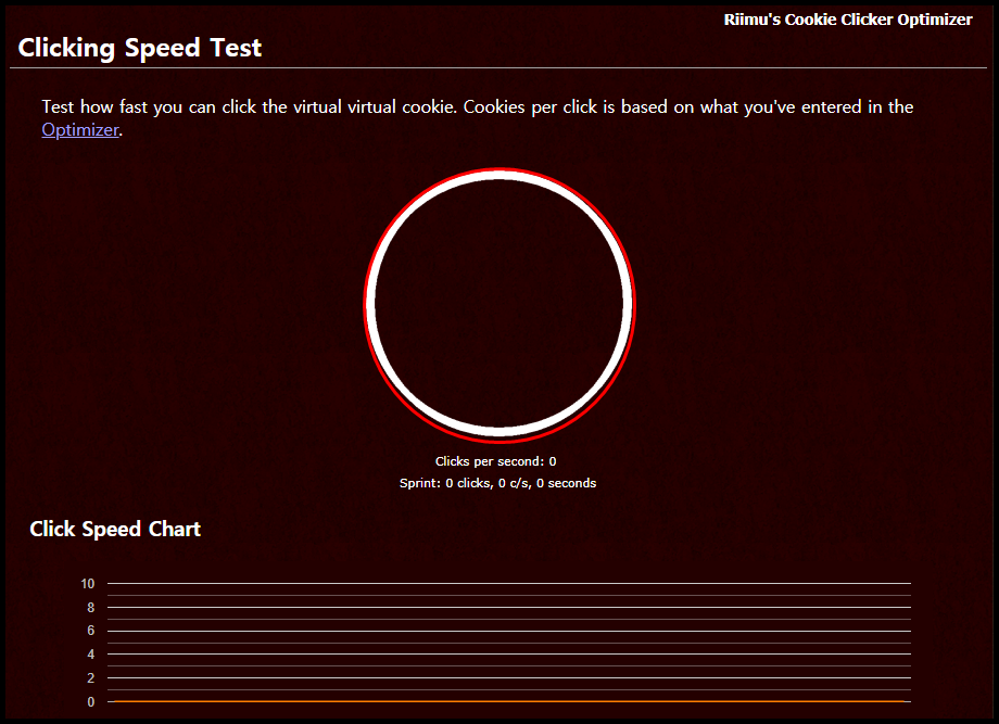 온라인에서 마우스 클릭 속도를 테스트 할 수 있는 사이트 Clicking speed test