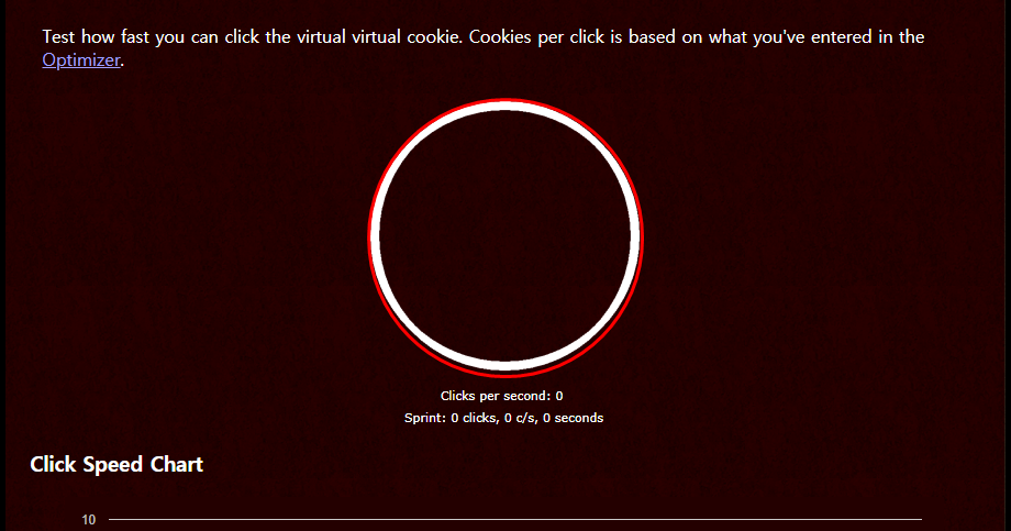 온라인에서 마우스 클릭 속도를 테스트 할 수 있는 사이트 Clicking speed test