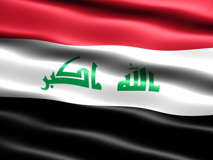 La bandera de Irak