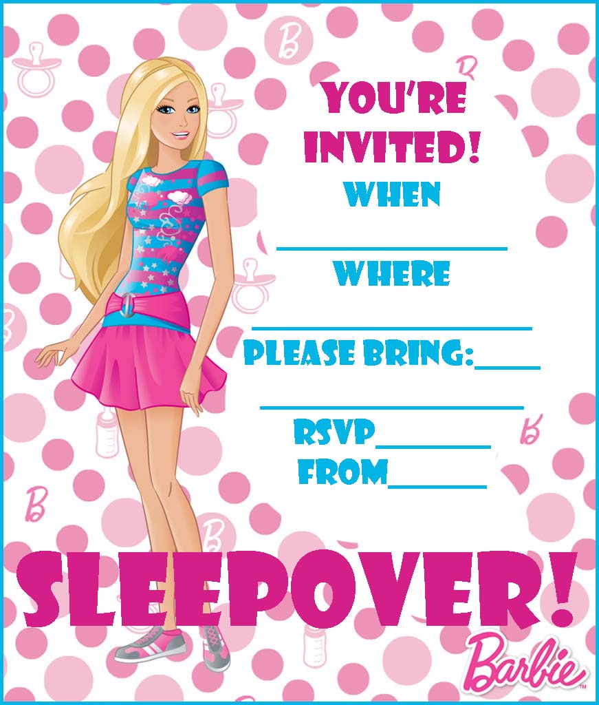 INVITATIONS FOR SLEEPOVER PARTY