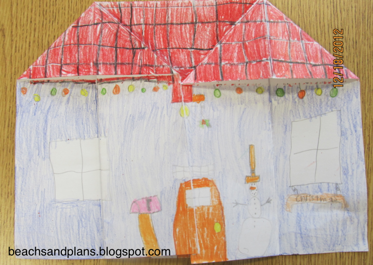 Warm Winter House Art Project & a Little Grammar - Beach Sand