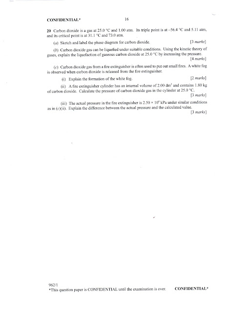 Form 6 Chemistry: 2012-2013 STPM Chemistry Actual Paper
