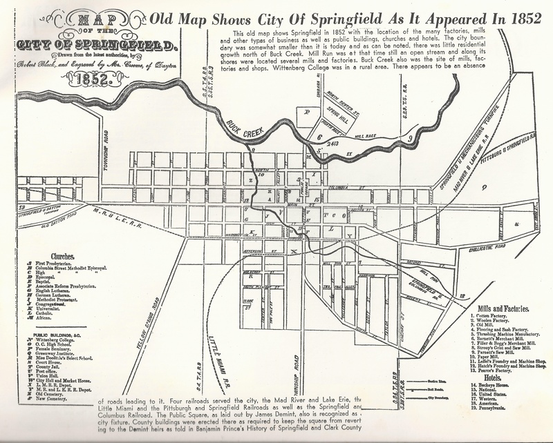 SPRINGFIELD FIRE JOURNAL Ohio Fire History: BEFORE 1880