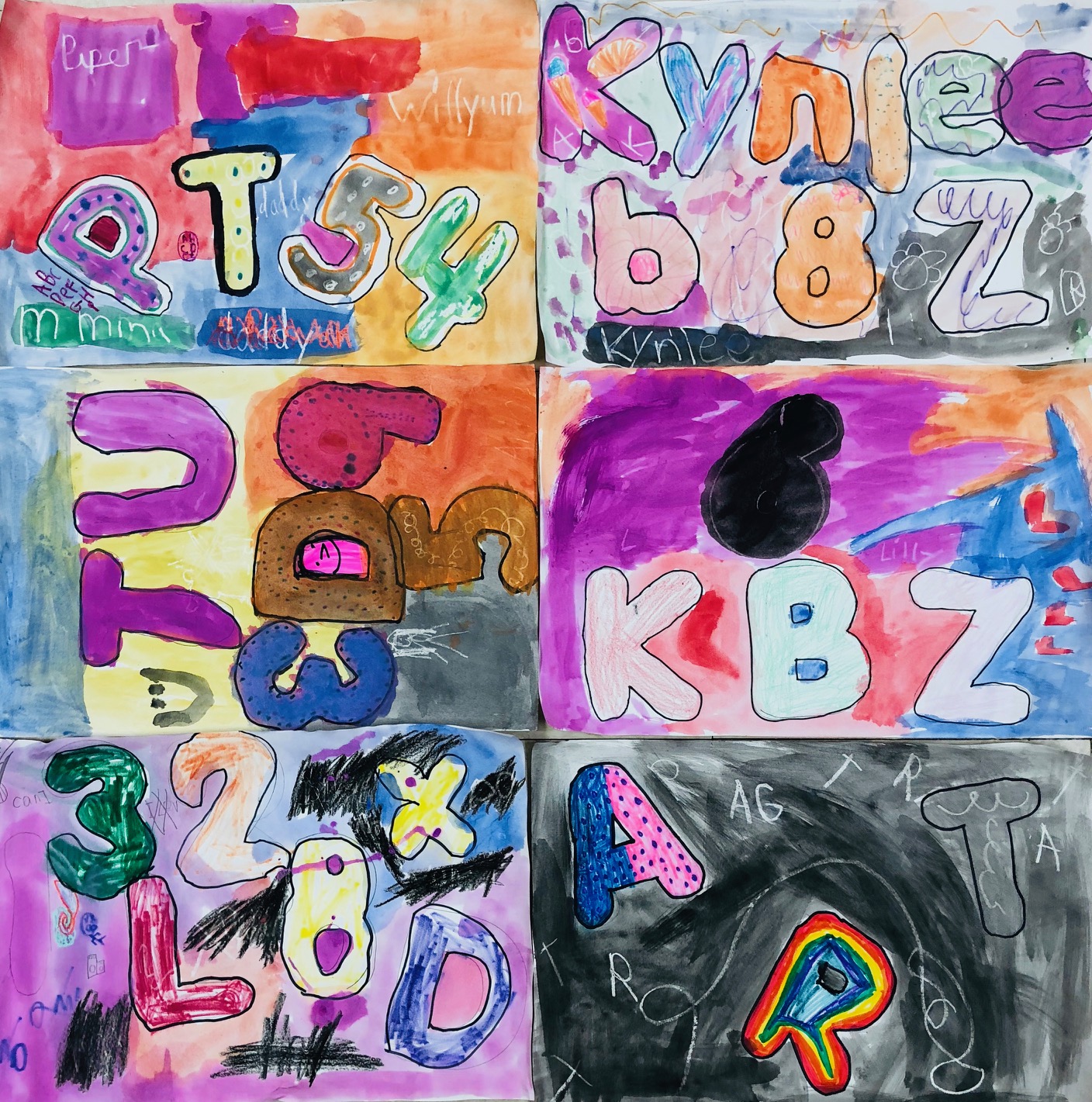 The Lost Sock : Jasper Johns letter and numbers