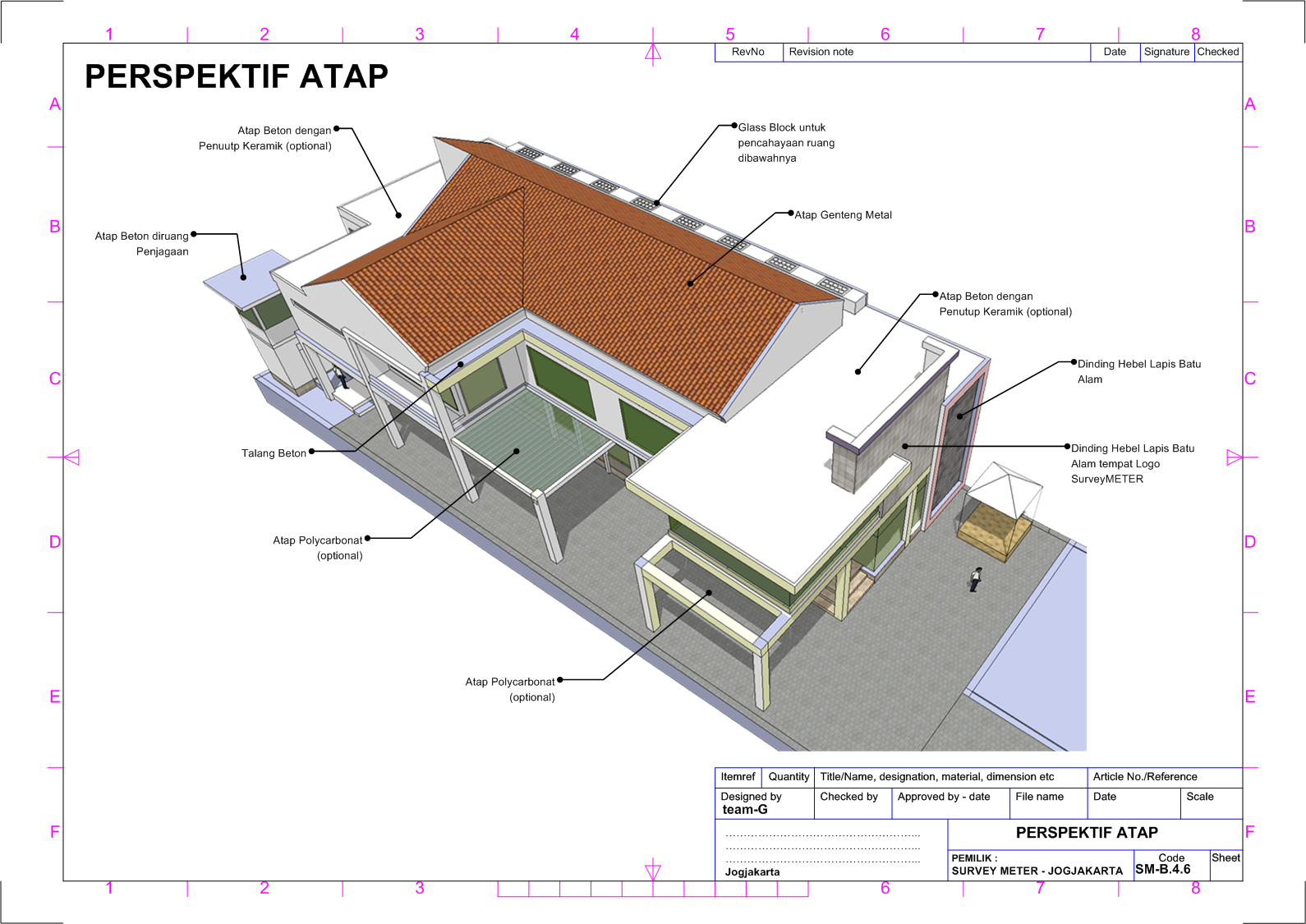 Bangunan Kantor - Sleman DIY: Penjelasan X. Pekerjaan Atap