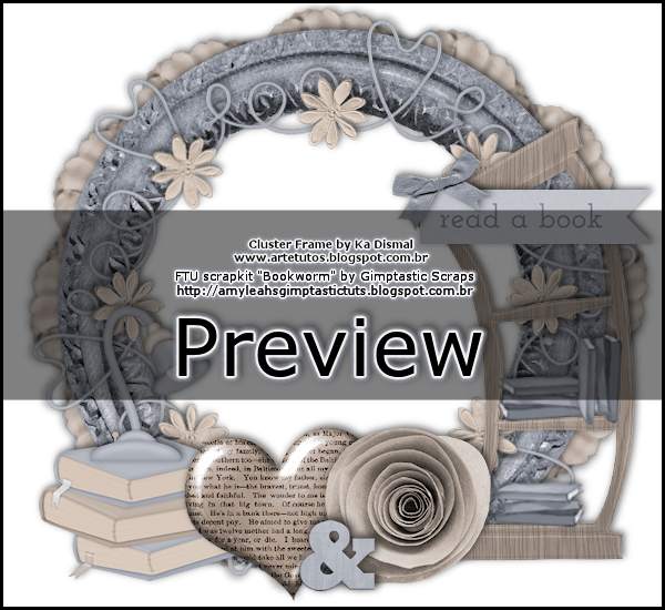 Art e Tutos: Bookworm (FTU) - Com Cluster Frame (FTU)
