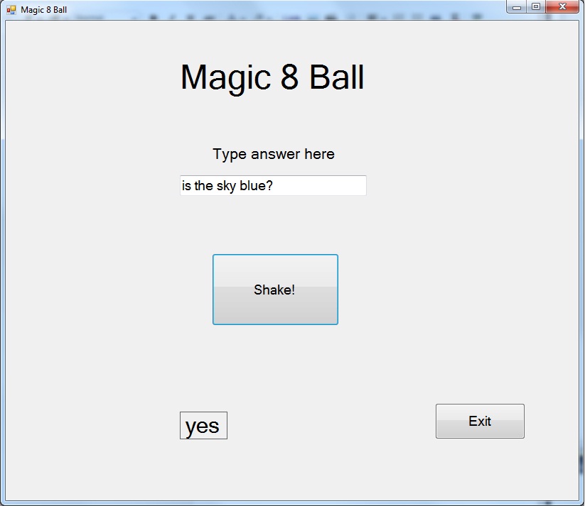 Programming & Pathways: Magic 8 Ball Program