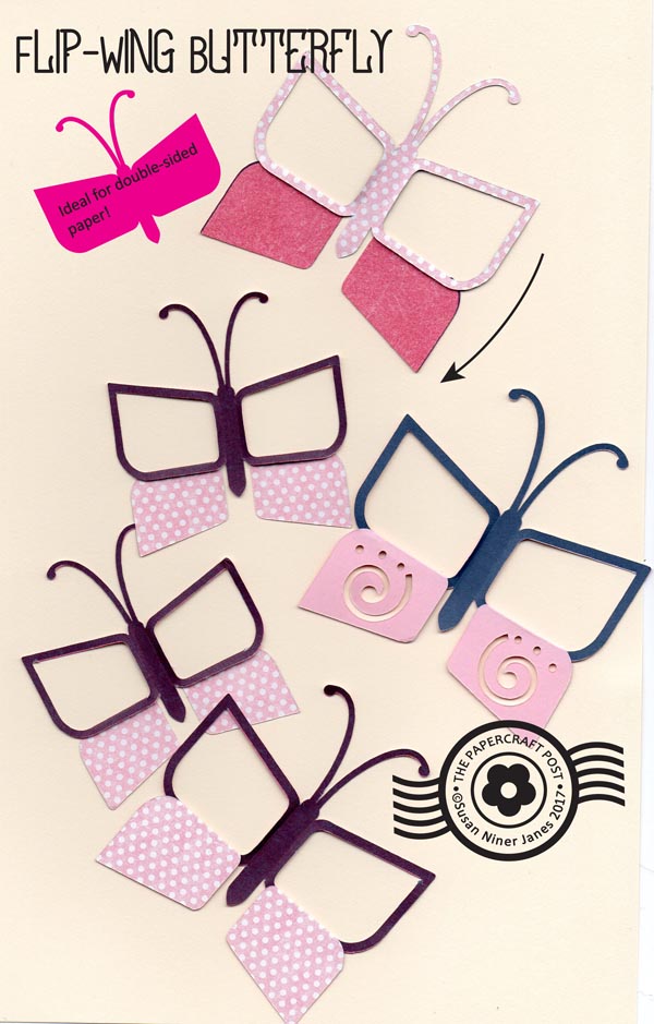 The Papercraft Post: Flip-Wing Butterfly Embellishment