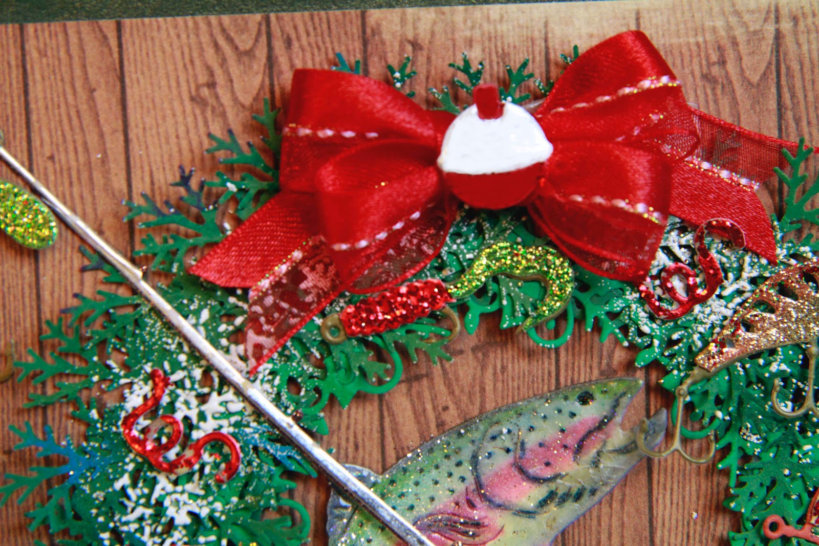 Creative Moments by Nancy Hill: Fish Gear Christmas Wreath