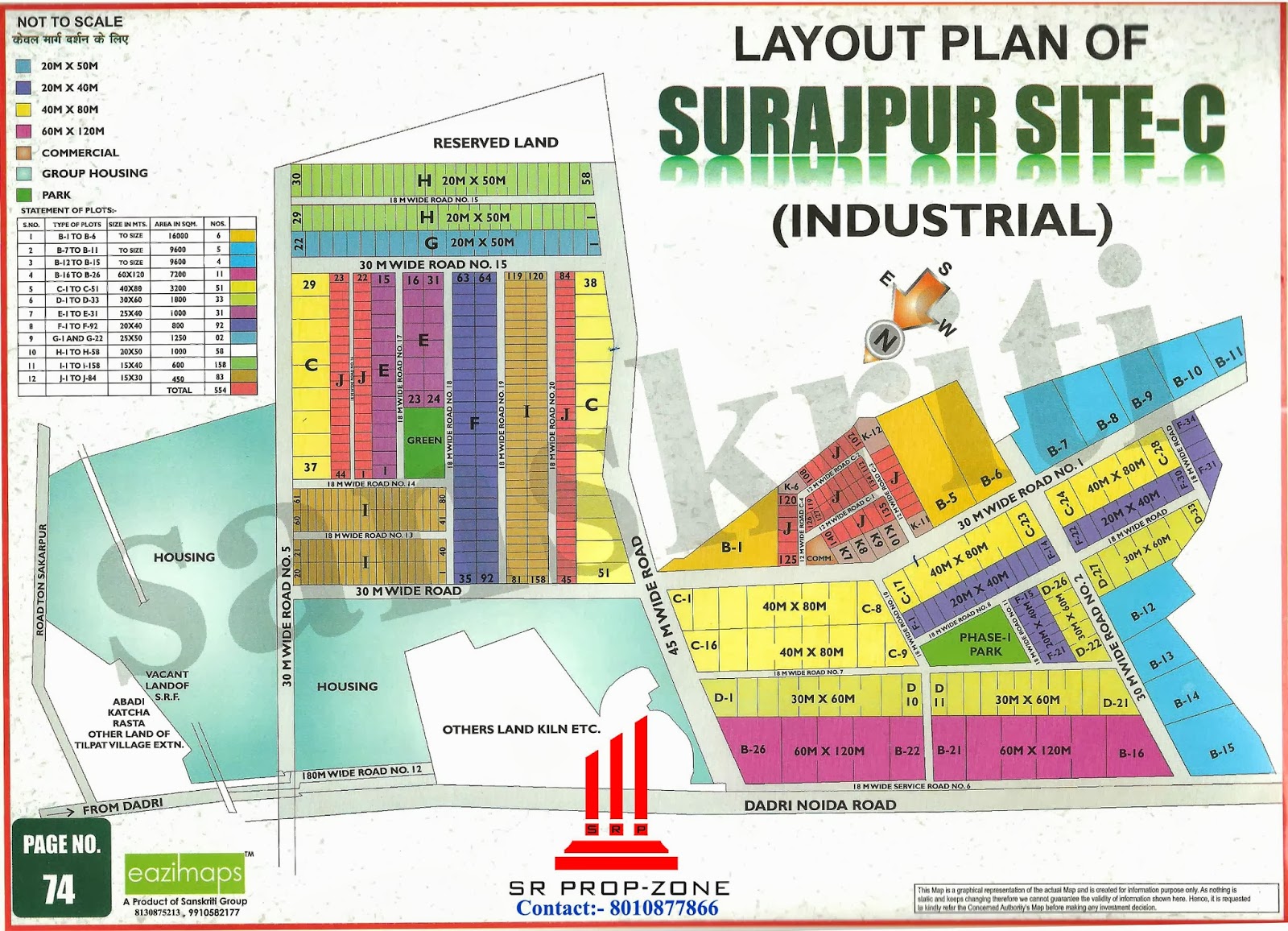 UPSIDC Industrial Area Surajpur Site-C Layout Map Greater Noida ...