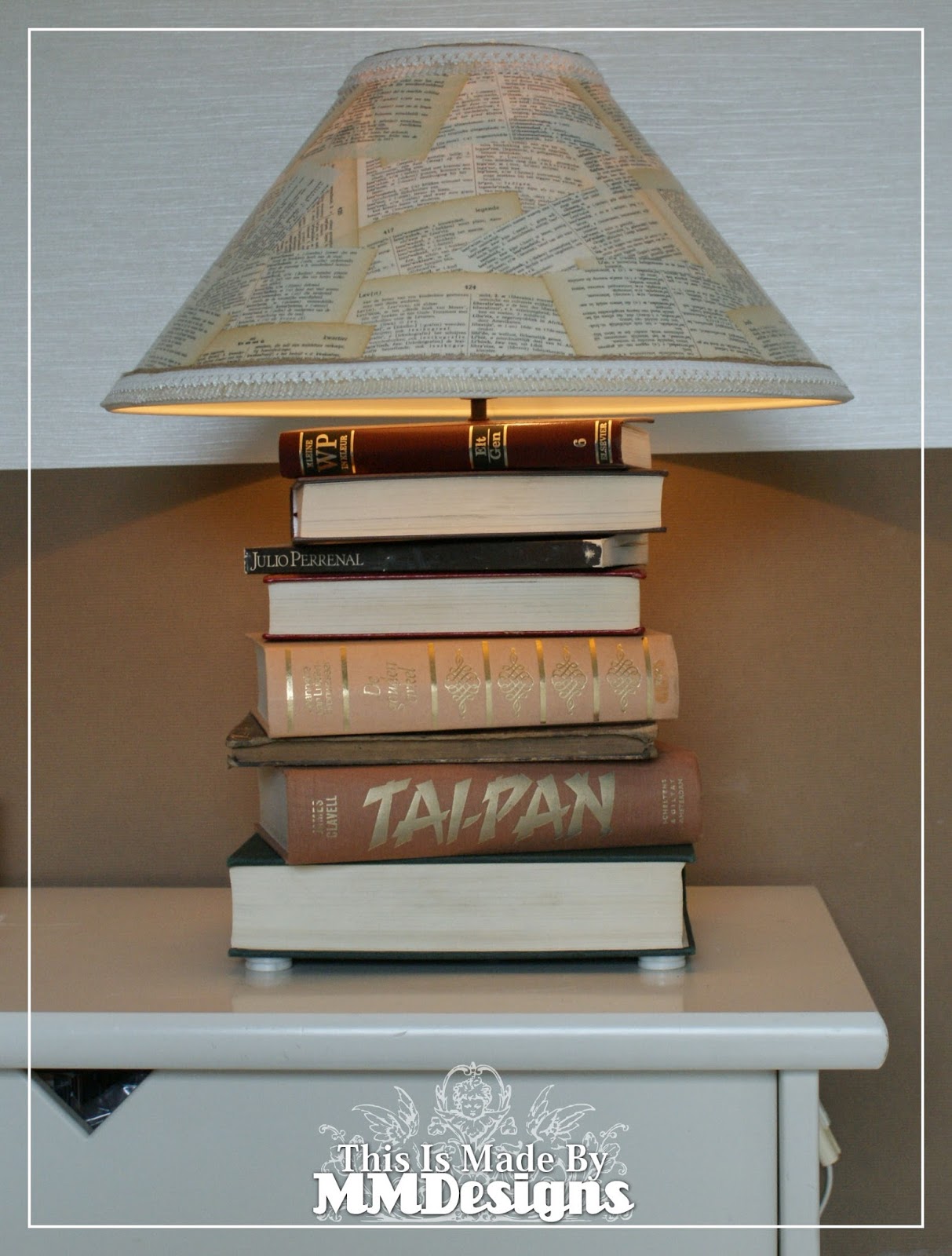 Scrap-a-licious-times: Romantic Stacked Books Lamp.