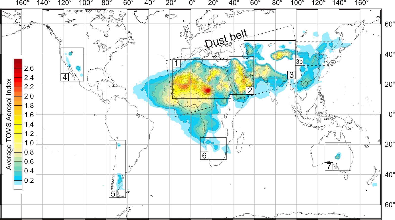 Temporal distribution of dust storms