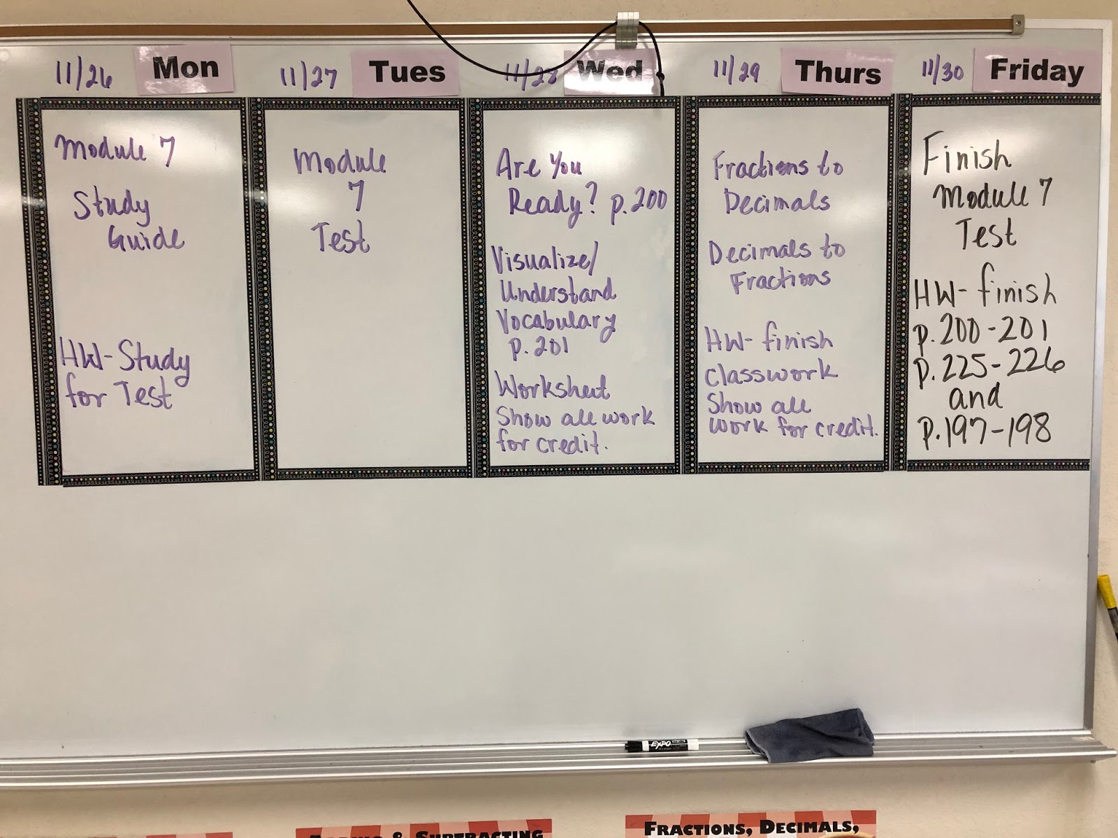 Mrs. Negron 6th Grade Math Class: Agenda for the week of 11/16 - 11/30/2018