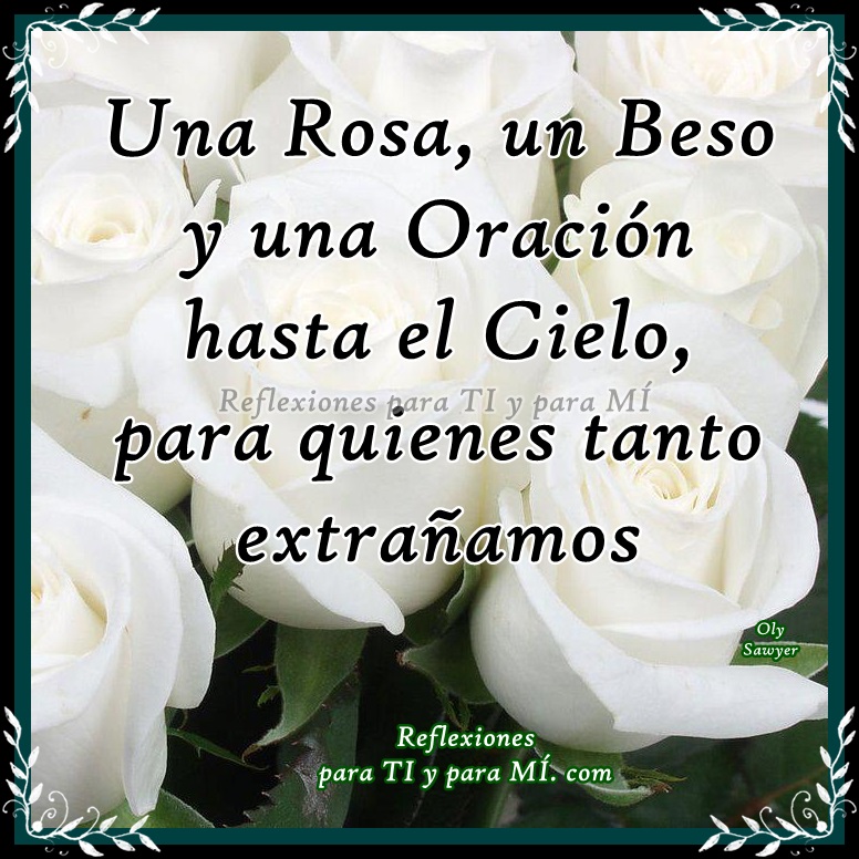 Reflexiones para TI y para MÍ: * Una Rosa, un Beso y una Oración hasta ...
