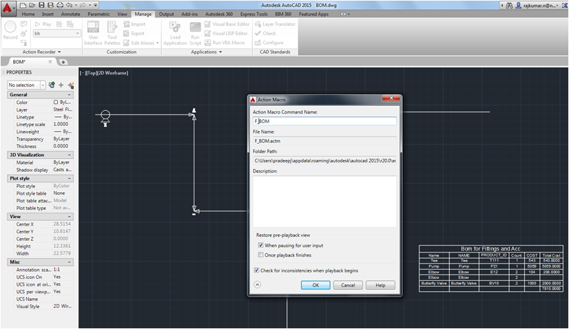 AutoCAD automatic BOM update by single command