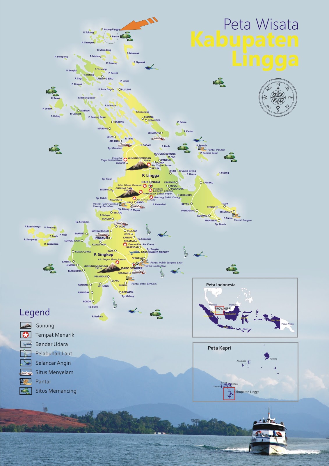 Tour De Benan: Peta Kabupaten Lingga