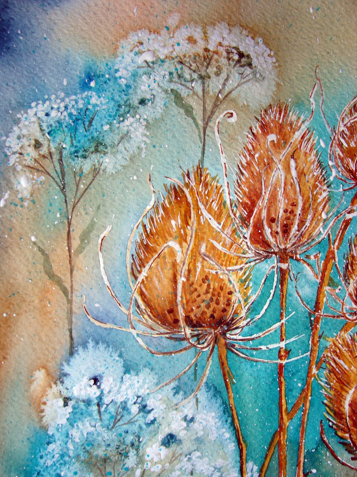 Watercolour Florals: Teasels