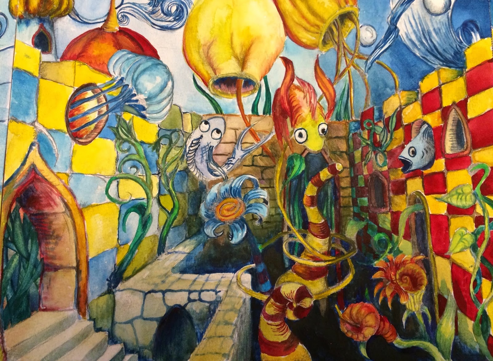 The Helpful Art Teacher: Drawing Imaginary Three-Dimensional Worlds ...