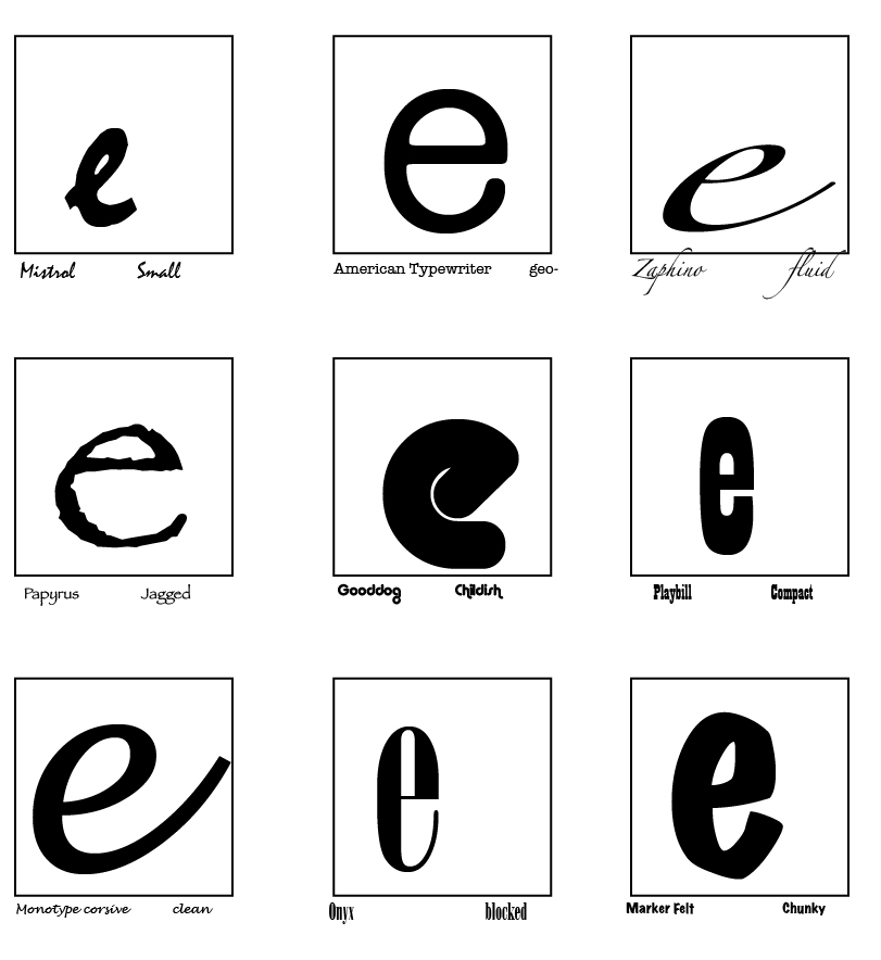 hdodge typography: Letterforms