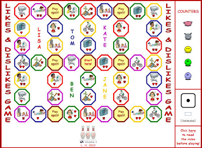 English is FUNtastic: Likes and Dislikes - Board Game