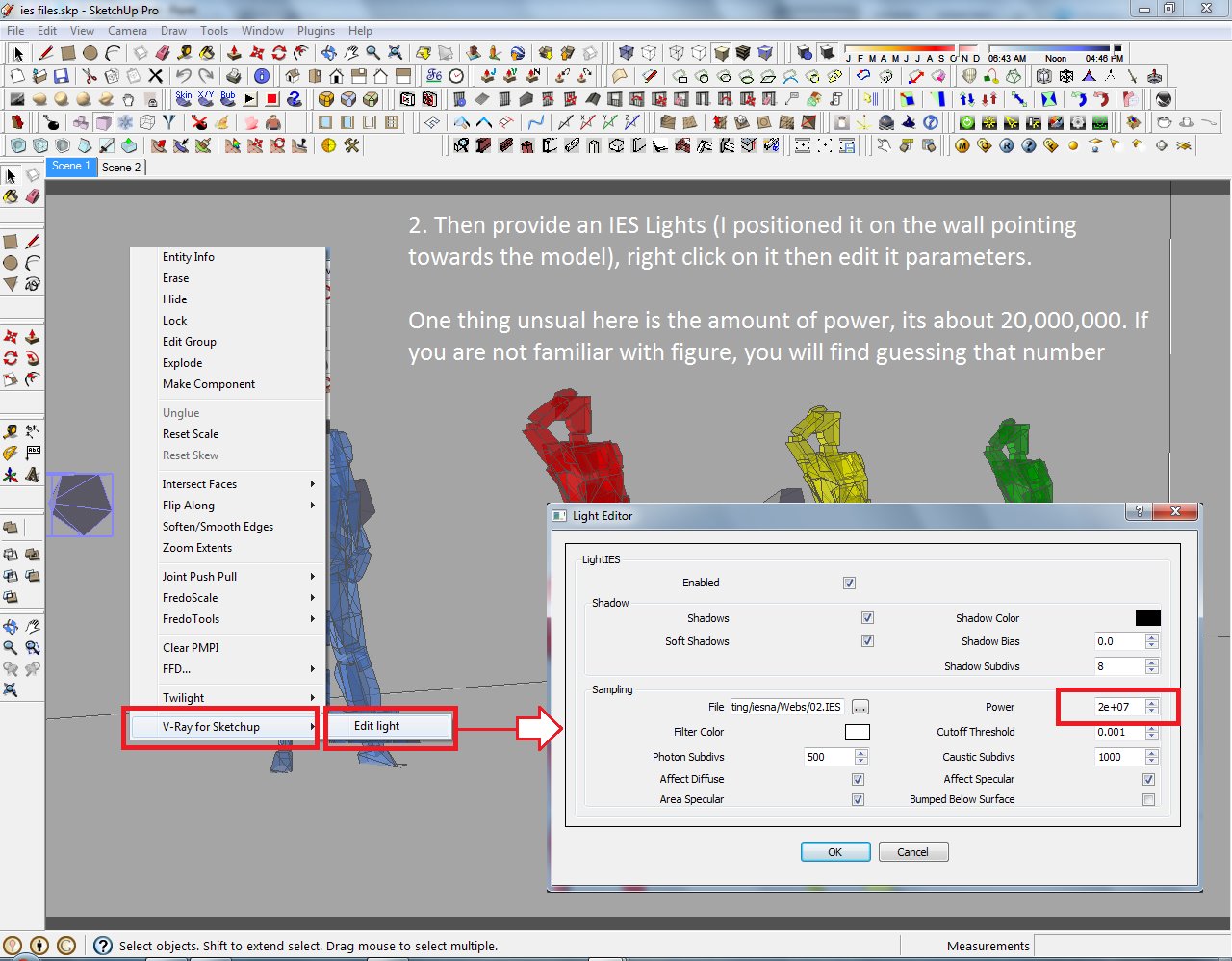 SKETCHUP TEXTURE: TUTORIAL IES Lights in Vray for Sketch-Up.