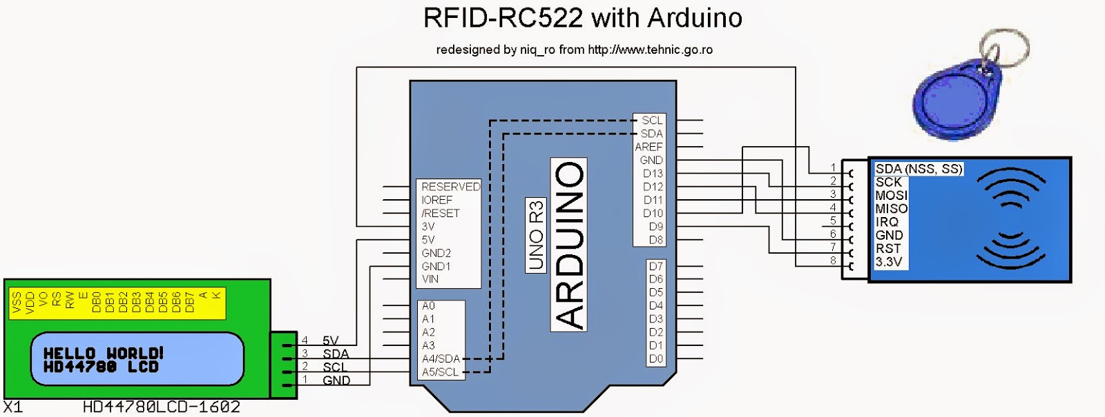 Схема подключения rfid rc522 к arduino nano