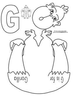 Muck Monsters: Letter G: G is for gorilla:cut and paste