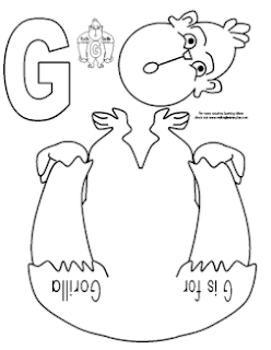 Muck Monsters: Letter G: G is for gorilla:cut and paste