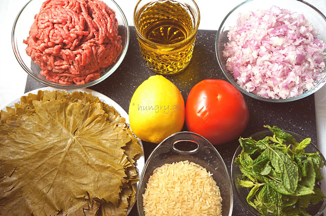 Kitchen Stories: Stuffed Vine Leaves with Minced Meat & Tomato