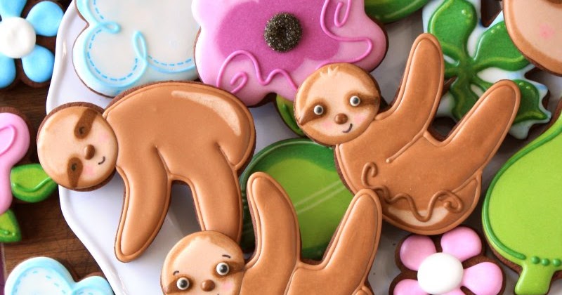 How To Make Decorated Sloth Sugar Cookies