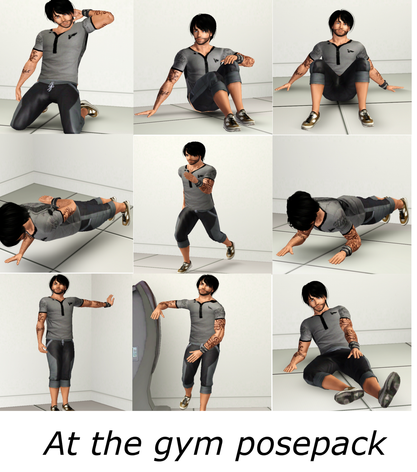 Alistair's creations: At the gym posepack (3rd posepack)