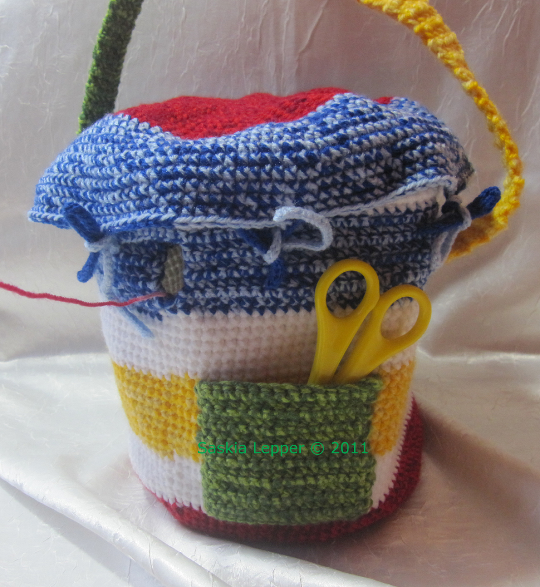 Kleines Fadenallerlei: Anleitung Häkelbeutel - Aufbewahrung für Strickzeug