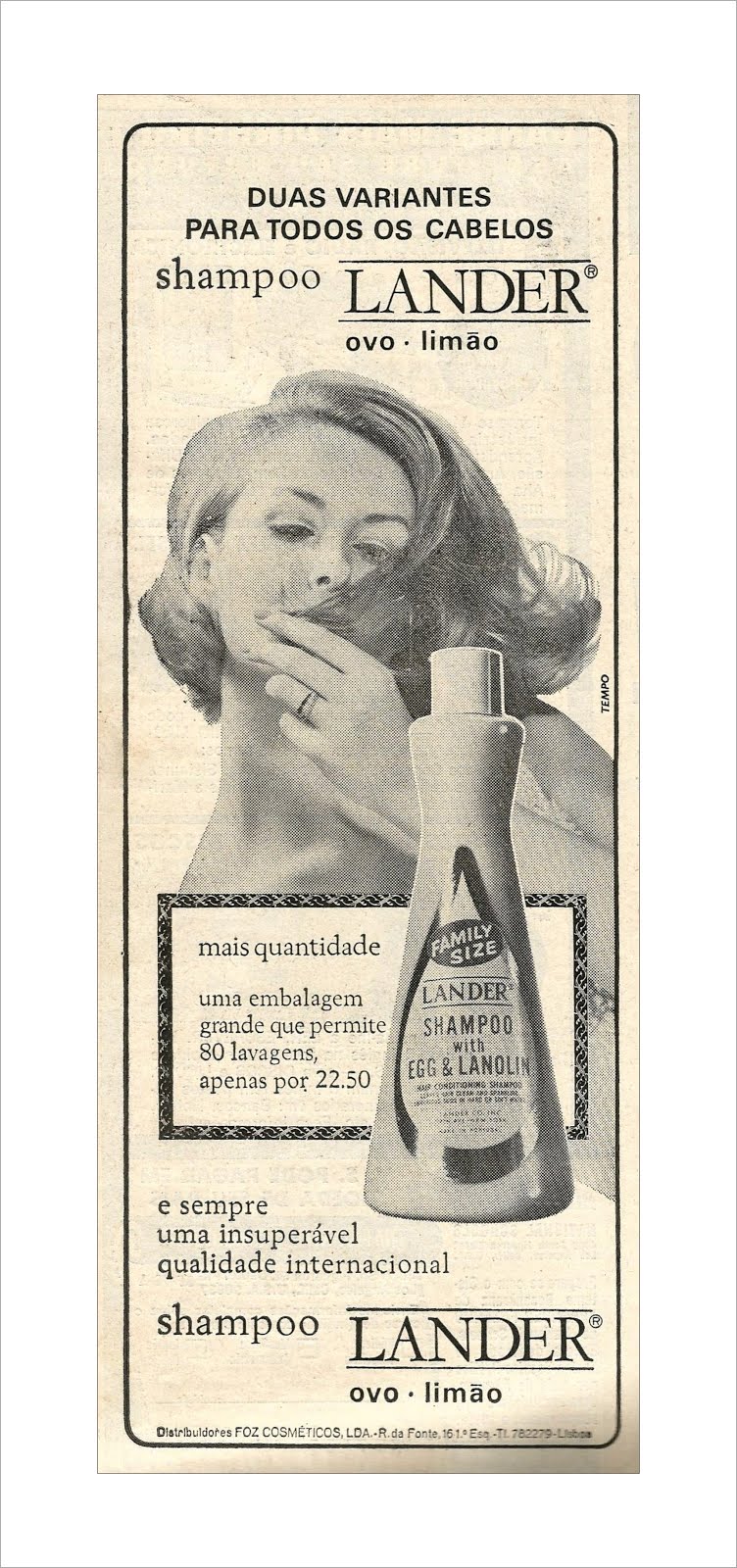 LANDER publicidade 1968 (shampoo)