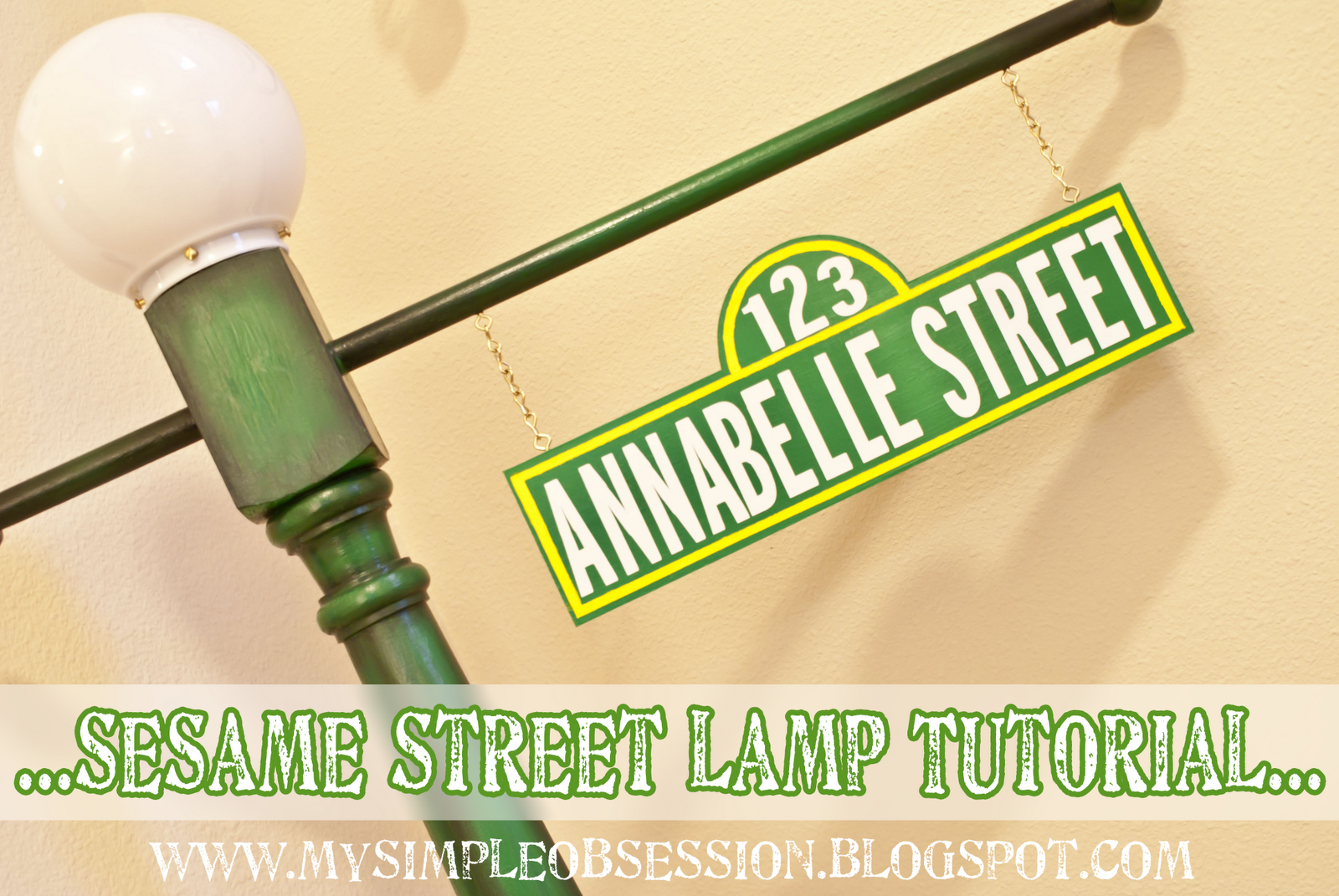 My Simple Obsession: Sesame Street Post Sign Tutorial