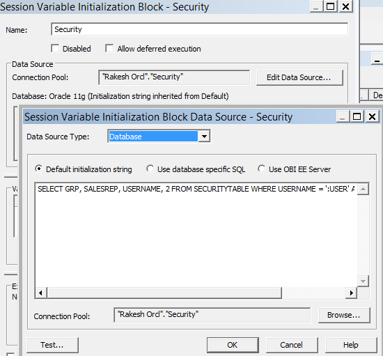 OBIEE 11g/12c and ODI12c: Authentication - External Database Table