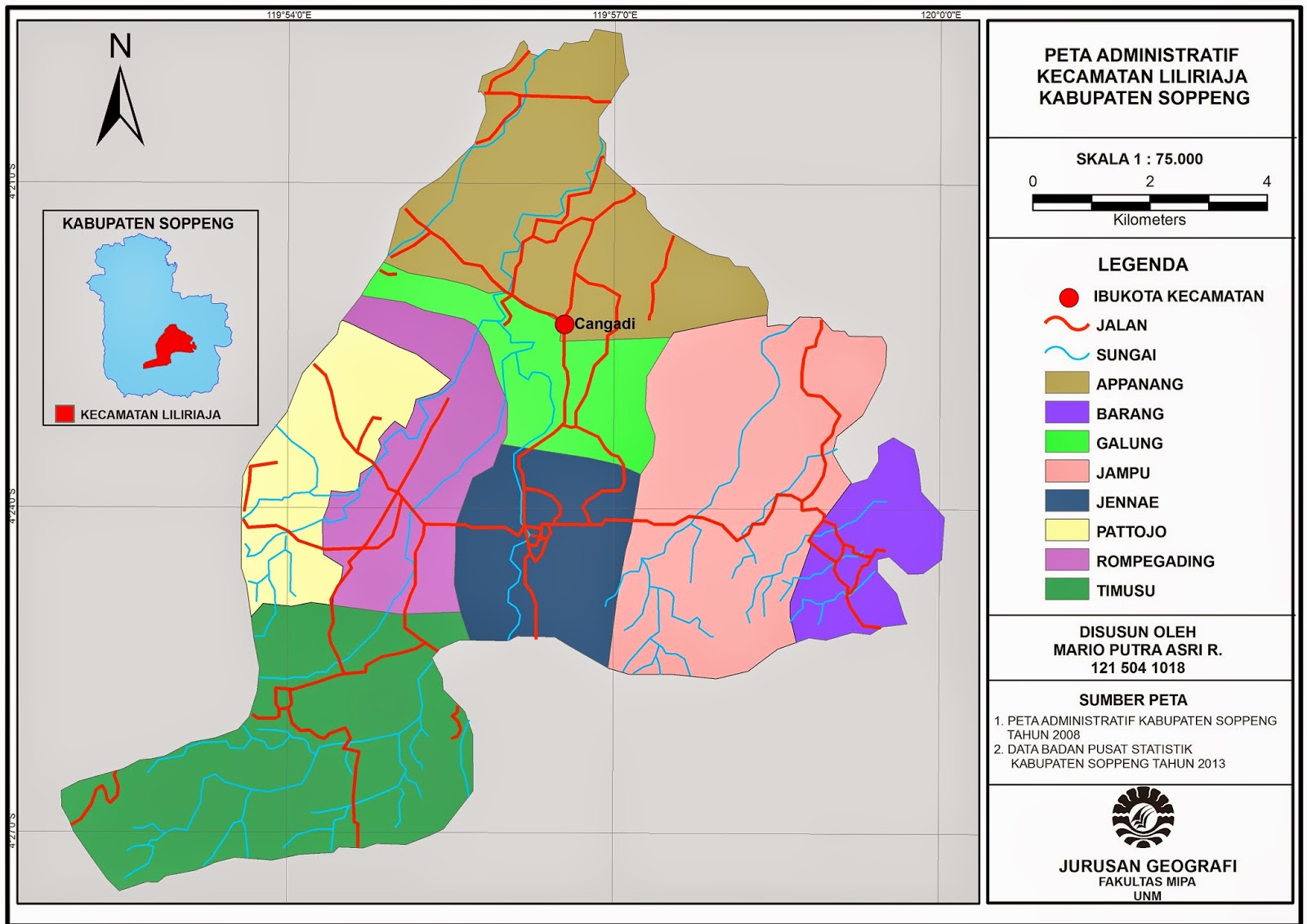 Mr.SHARE: PETA ADMINISTRASI KECAMATAN LILIRIAJA KABUPATEN SOPPENG SULSEL