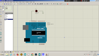 Arduino + Proteus : Blinking LED - Almari Ilmu