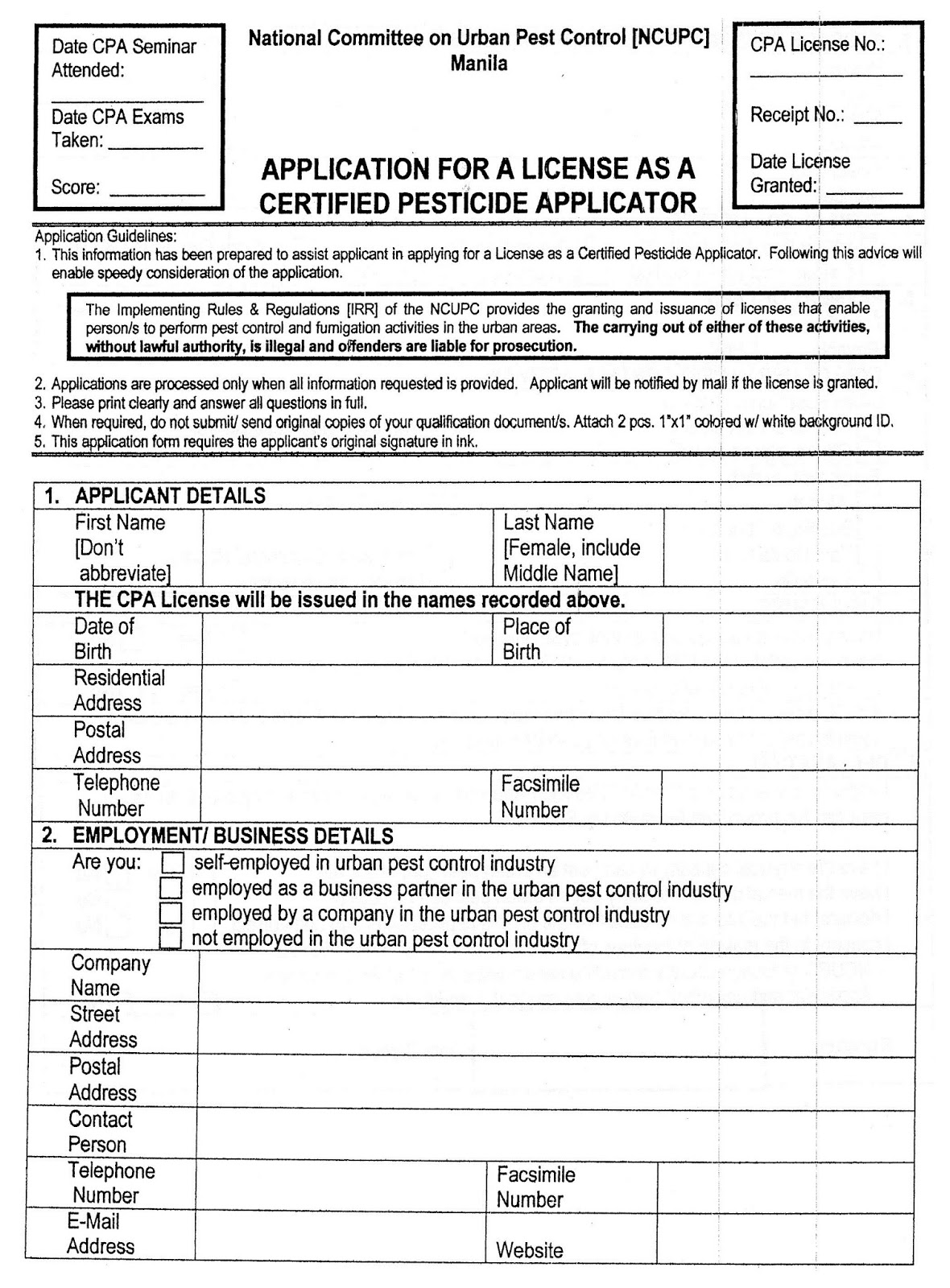 National Committee on Urban Pest Control Training Institute: Urban Pest ...