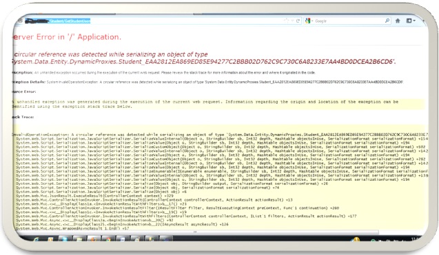 Welcome To Asp Net A Circular Reference Was Detected While Serializing An Object Of Type