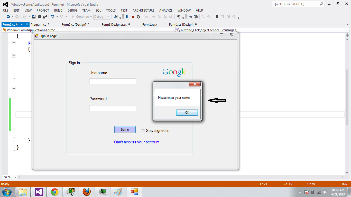 How to create a login page using C#? - Mesh Software