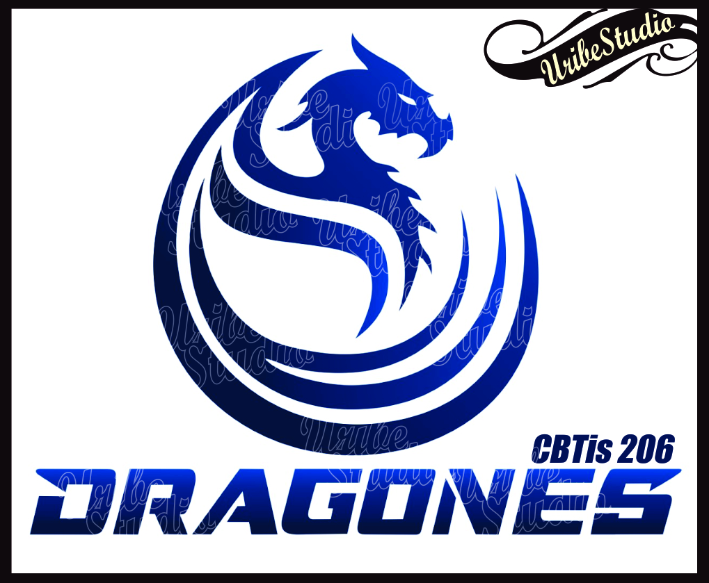 Uribe Studio: Diseño de logotipo, Dragones del CBTis 206 Hermosillo